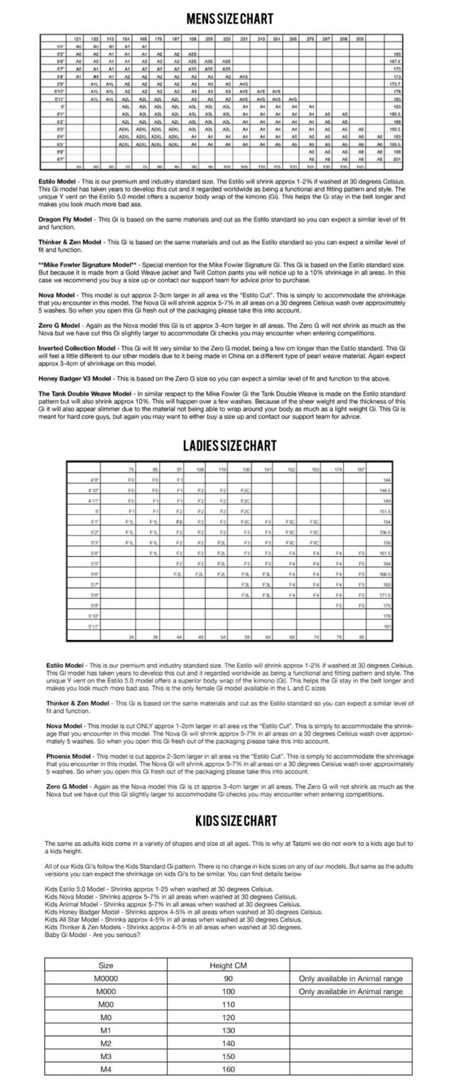 Tatami-Size-Chart-Official - Origin Fighter